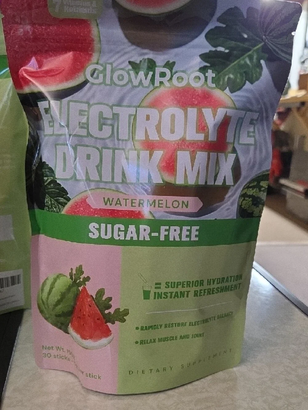 Glowroot | Other | Glowrootwatermelon Electrolyte Drink Mix Green ...